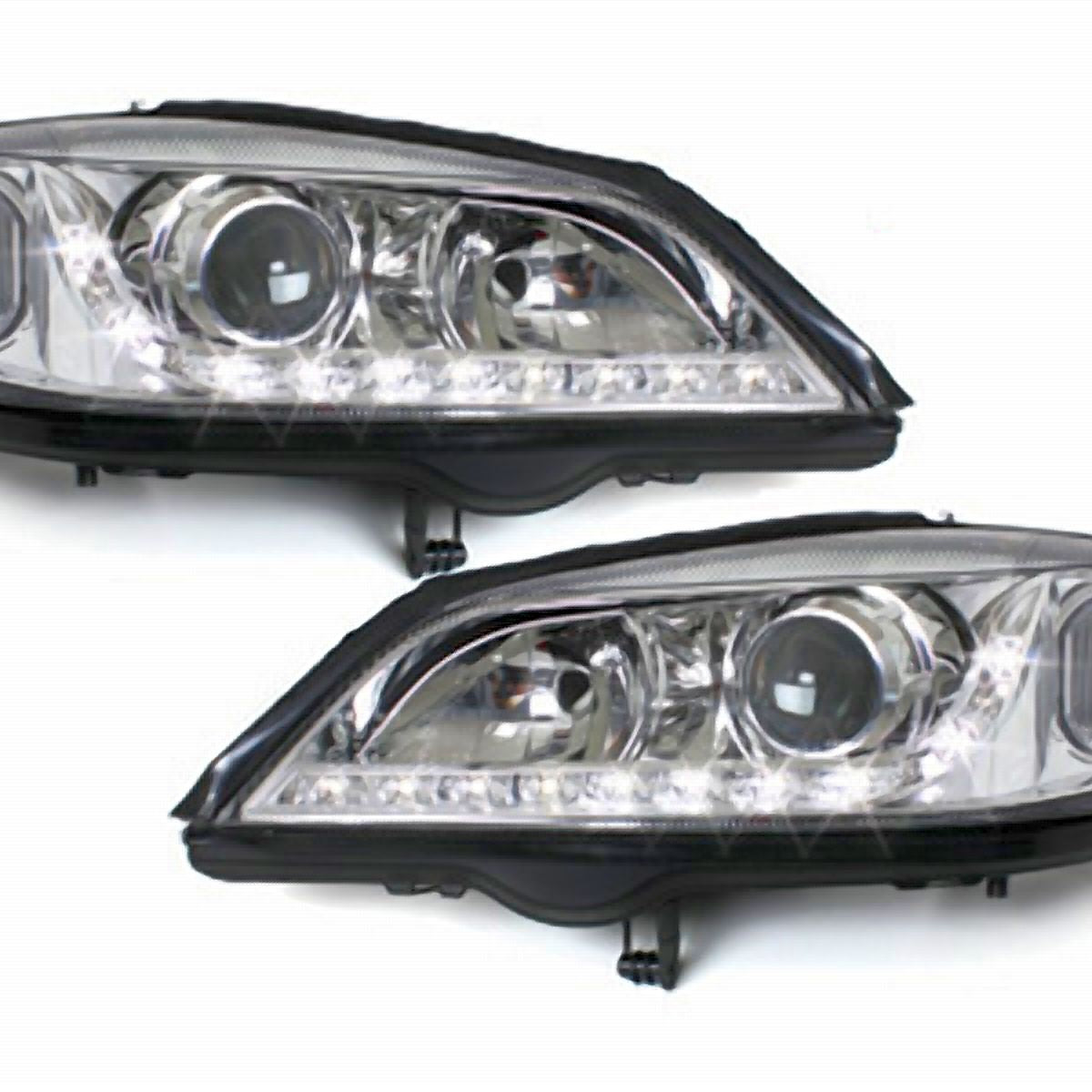 CR-Lights LED Scheinwerfer Set in Chrom mit Xenon Optik für Opel Astra ...