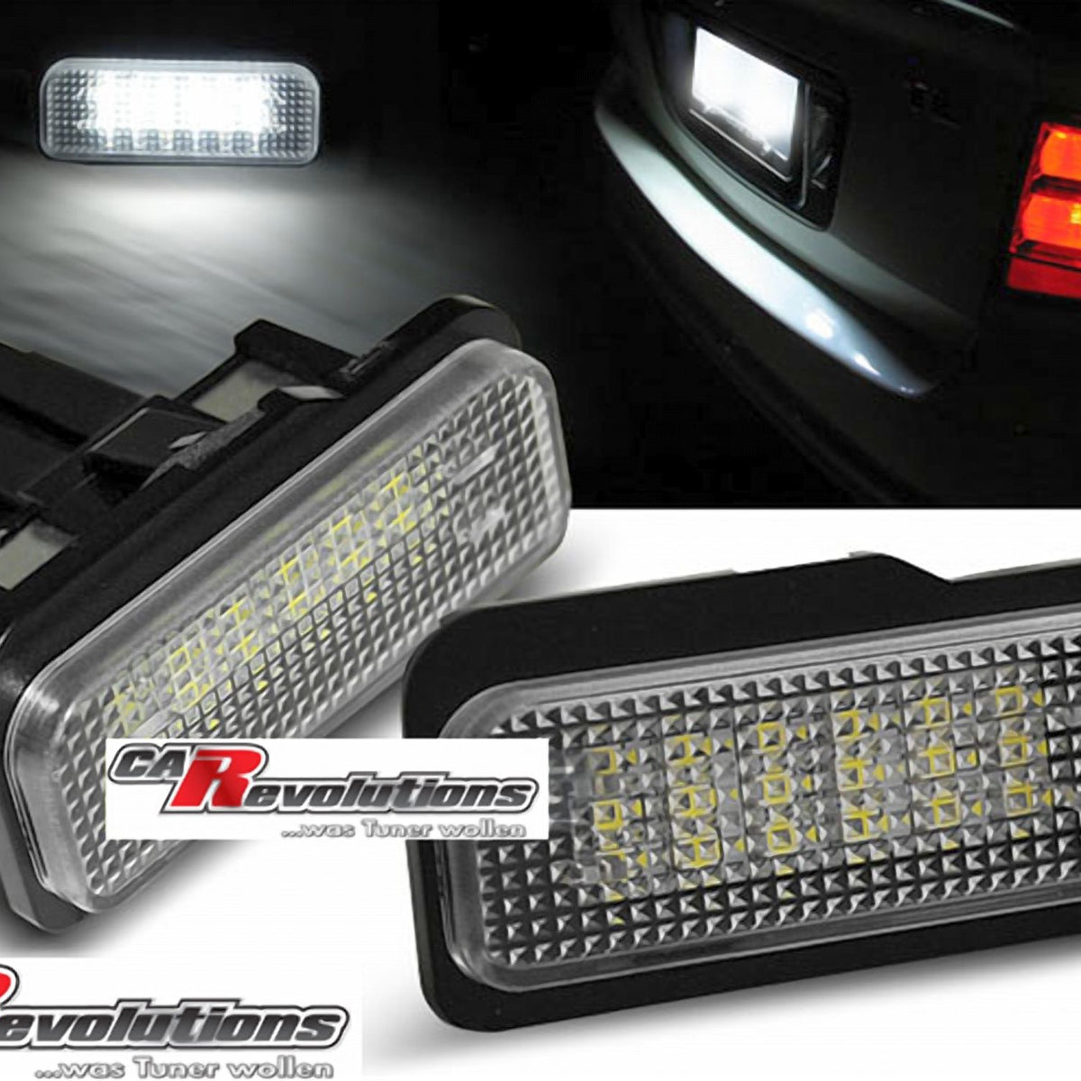 Für Mercedes W211- LED Kennzeichenbeleuchtung - E-Prüfzeichen – CR-Lights